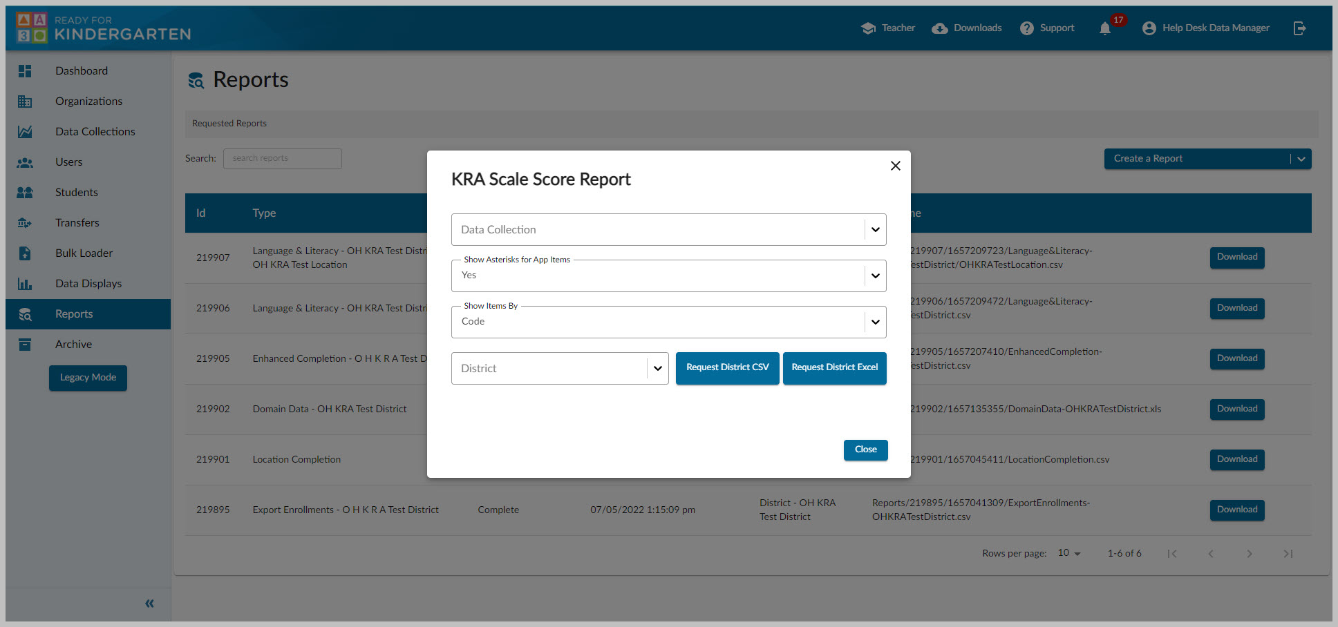 Accessing the KRA Scale Score Report – Ohio K12 Help