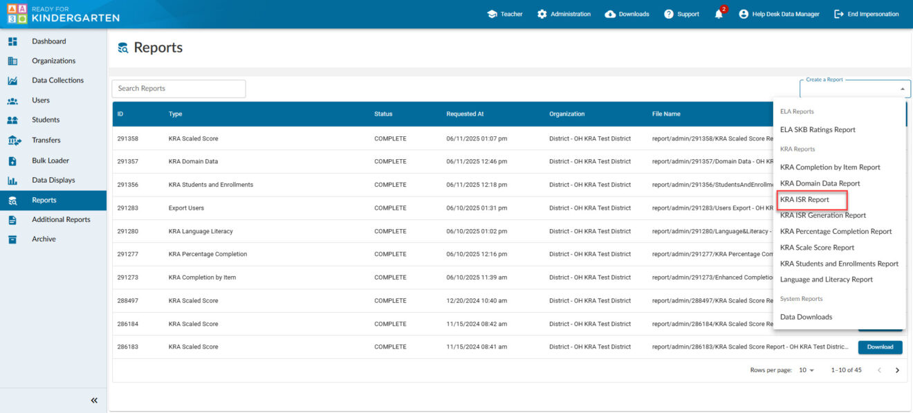 Accessing the ISR Report – Ohio K12 Help